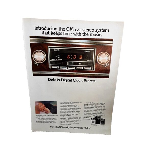 Delco GM Electronics | Art | 976 Delco Gm Car Stereo With Digital Clock ...